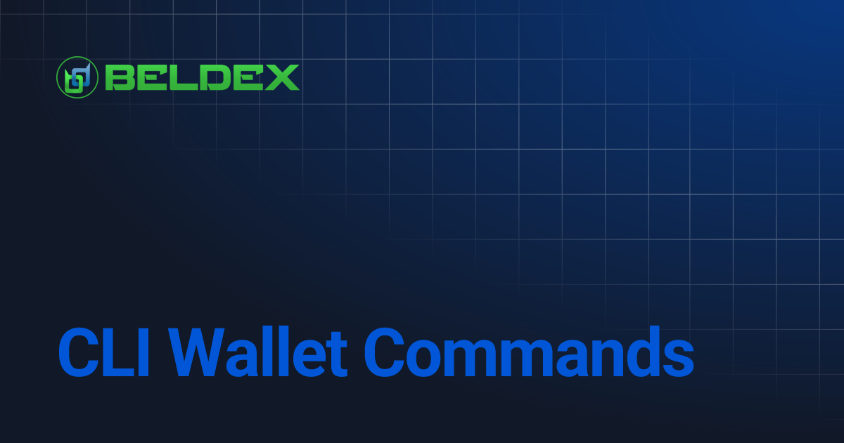 CLI Wallet Commands | Beldex