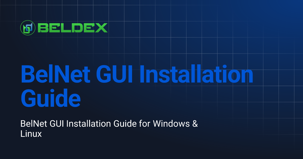 BelNet GUI Installation Guide | Beldex